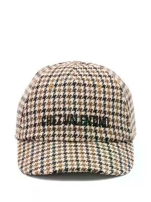 Valentino Garavani Houndstooth Check Cap - Neutrals