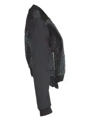 Nina Ricci Lace-panel Zip-up Bomber Jacket