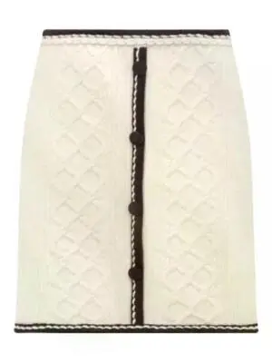 BLUGIRL Cable-knit Mini Skirt - Neutrals