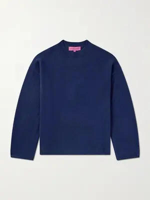 THE ELDER STATESMAN Dume Brushed-cashmere Sweater - Blue