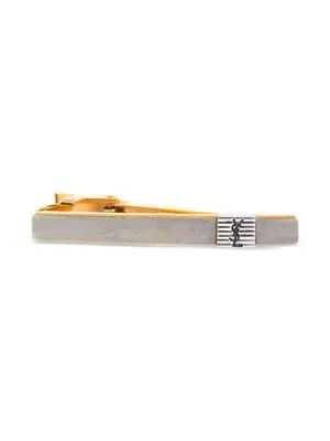 Saint Laurent 1990s Cassandre Logo Tie Clip - Gold