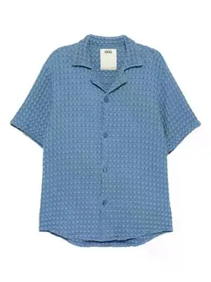 OAS Company Coront Cuba Waffle Shirt - Blue