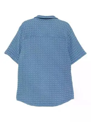 OAS Company Coront Cuba Waffle Shirt - Blue