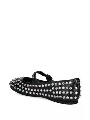 Guess Studded Buckle Ballet Flats - Black
