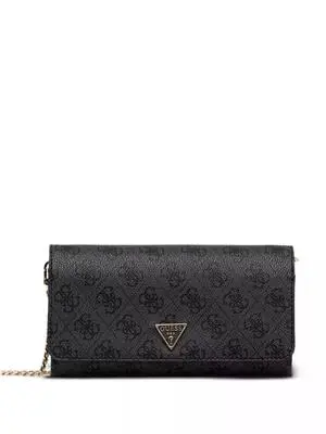 Guess Monogram Chain Cross Body Bag - Black