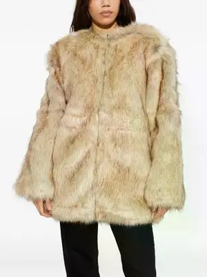 GESTUZ Gzricca Faux Fur Coat - Neutrals