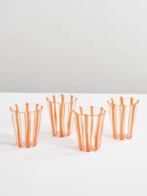 SOPHIE LOU JACOBSEN Le Verre Bonbon Set Of Four Glasses - Orange