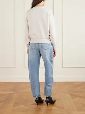 ANINE BING Harry Embroidered Sweatshirt - Neutrals