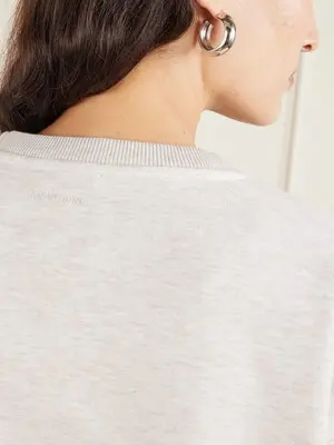 ANINE BING Harry Embroidered Sweatshirt - Neutrals