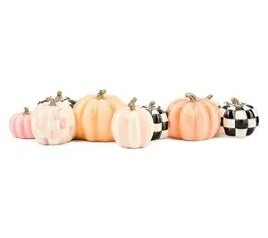MACKENZIE-CHILDS As Is Hocus Pocus Check & Stripe Pumpkin