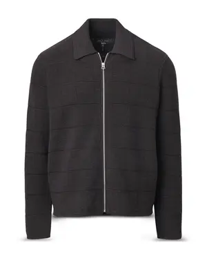Rag & Bone Melrose Window Pane Full Zip Sweater