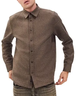 Rag & Bone Chelsea Snap Front Wool Shirt