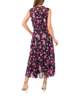 CECE DUPRAZ Shirred Midi Dress