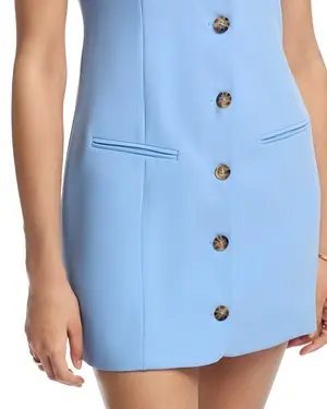 French Connection Azra Twill Mini Dress - Blue Hydrangea