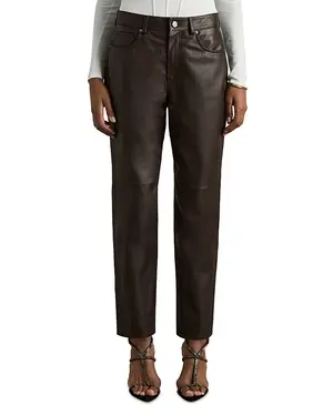 Women's Chocolate Leather Pants