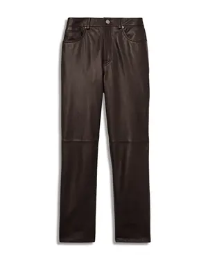 REISS Verona Slim Leather Pants