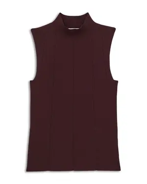 REISS Milan Mock Neck Sleeveless Sweater
