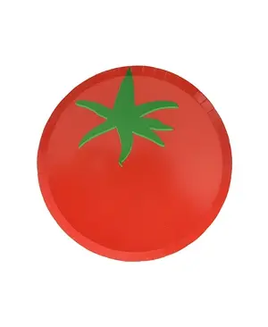 JOLLITY & CO Le Dinner Tomato Paper Dessert Plates, Set Of 8 - Multicolor