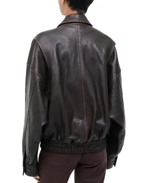 Staud Eugene Leather Jacket - Distressed