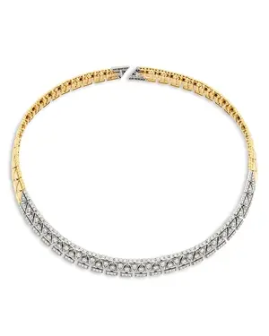 Etho Maria 18k Gold And Diamond Cuff Collar Necklace - White/gold