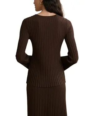 Jenni Kayne Dara Ribbed Top - Chocolate