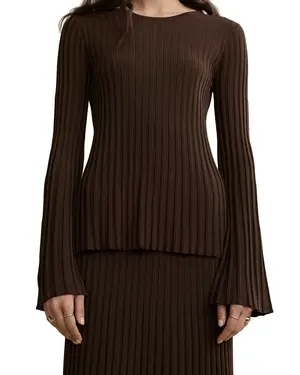 Jenni Kayne Dara Ribbed Top - Chocolate