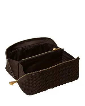 NAGHEDI Caravan Woven Cosmetic Pouch - Chocolate