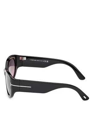 TOM FORD Rectangle Sunglasses 53mm - Black/smoke