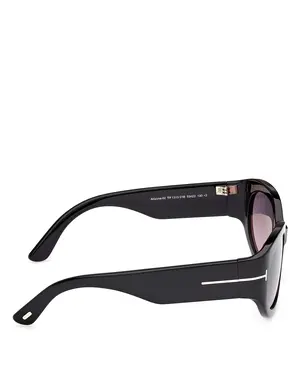 TOM FORD Rectangle Sunglasses 53mm - Black/smoke