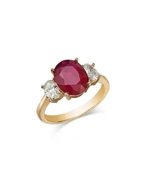 Bloomingdale'S Ruby And Diamond Ring - Red/gold