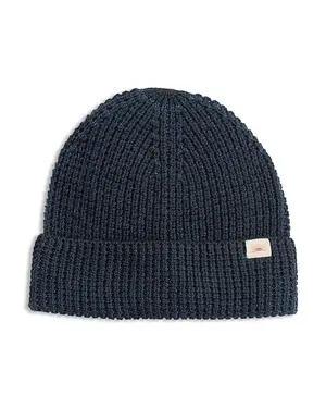 Faherty Brand Waffle Knit Beanie - Navy