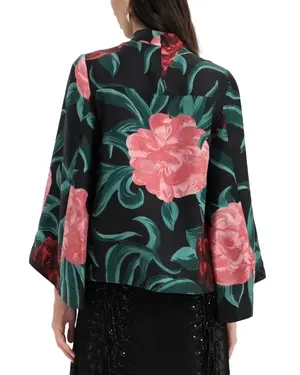 La DoubleJ Make An Exit Silk Top - Peony