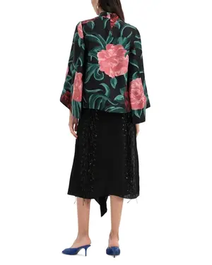 La DoubleJ Make An Exit Silk Top - Peony