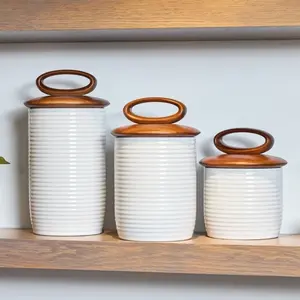 NAMBE Breaking Bread Canisters, Set Of Three