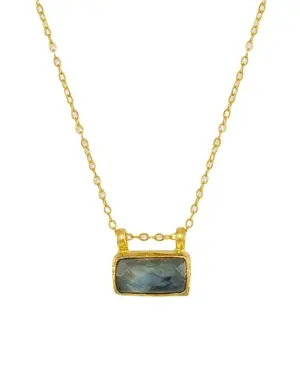 OTTOMAN HANDS Alessa Labradorite Pendant Necklace - Gold