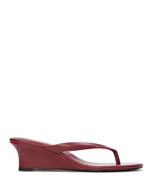 BLACK SUEDE STUDIO Easy 50 Wedge Sandals - Chili Flake