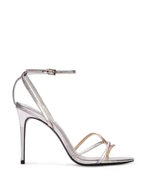 BLACK SUEDE STUDIO Miley 100 Strappy Sandals - Silver/gold