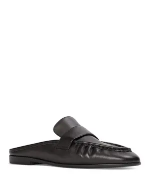 BLACK SUEDE STUDIO Gabby Loafer Mules - Hot Fudge