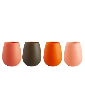 PORTER GREEN Fegg Silicone Unbreakable Glasses Set Of 4 - Fall