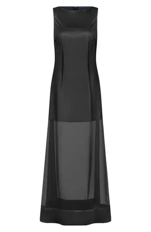 ALIGNE Amalie Sheer Silk-blend Maxi Dress