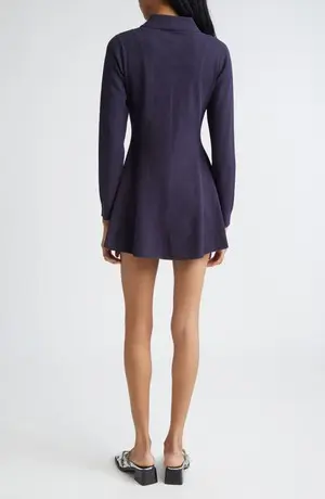 Sandy Liang Chupa Long Sleeve Polo Sweater Dress
