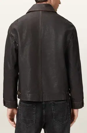 ALLSAINTS Garrison Leather Jacket - Black