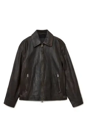 ALLSAINTS Garrison Leather Jacket - Black