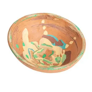 STORIED HOME Terra-cotta Decorative Bowl - Orange