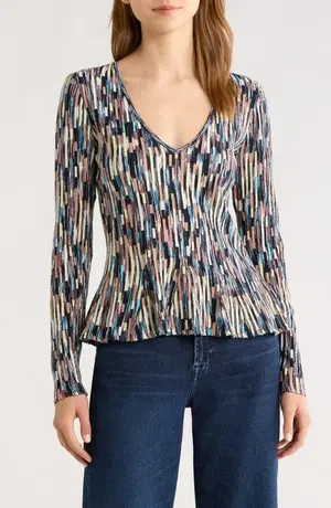 Ulla Johnson Rosalia Space Dye Cotton Knit Top