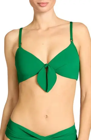 Robin Piccone Ava Underwire Triangle Bikini Top - Grass