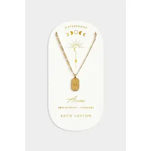 KATIE LOXTON Aries Waterproof Zodiac Necklace - Gold