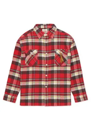 FORTELA Mescal Flannel Overshirt - Red