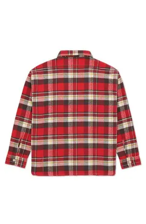 FORTELA Mescal Flannel Overshirt - Red