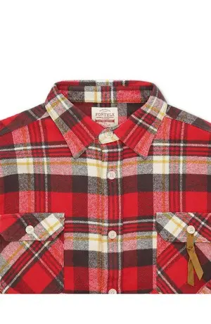 FORTELA Mescal Flannel Overshirt - Red